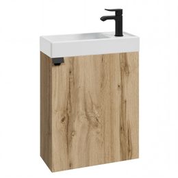 Badplaats G&Auml;STE-WC-M&Ouml;BELSET Keno 2 Teile Eiche &ndash; 50 x 23 x 60cm