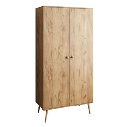 KLEIDERSCHRANK Zweit&uuml;riger HARMONY Craft Gold Eiche