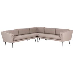 Beliani GARTEN-ECKSOFA 5-Sitzer beige modular Loretello