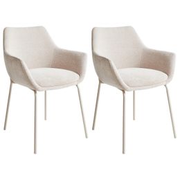 Beliani ESSZIMMERSTUHL Beige Bowdon