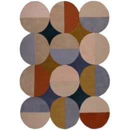 KADIMA DESIGN WOLLTEPPICH HALLEIN, mit Wellenmuster, Bunt, 160 x 230 cm