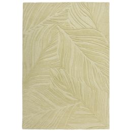 KADIMA DESIGN WOLLTEPPICH LEVEN, floral, Gr&uuml;n-Beige, 200 x 290 cm
