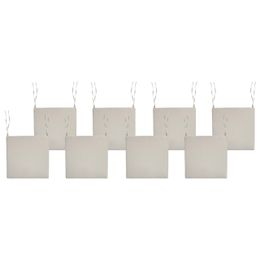 Beliani GARTENSTUHLKISSEN 8er-Set Taupe 46/46 cm Sassari Premium
