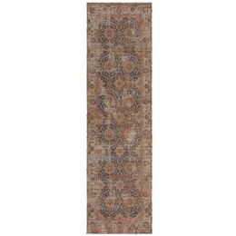KADIMA DESIGN JUTETEPPICH handgewebt WENSLEY, im Vintage-Stil, Rot-Blau, 60 x 230 cm