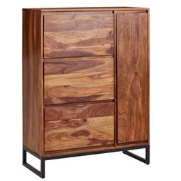 KADIMA DESIGN SCHUHSCHRANK &ndash; Massivholz, 88x40x120 cm, geschlossen, stilvolles Design