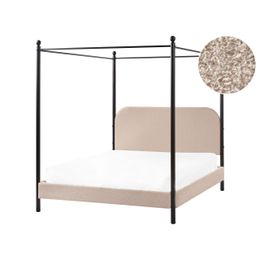 Beliani HIMMELBETT 140x200 cm Beige Dannemois