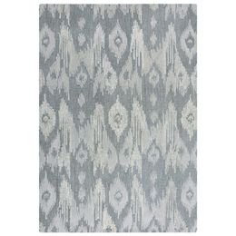 KADIMA DESIGN WOLLTEPPICH SOAR, im Ethno-Stil, Blau, 200 x 290 cm
