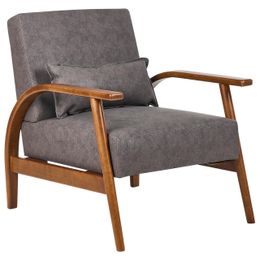 Beliani SESSEL Kunstleder Dunkelbraun Skara