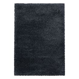 KADIMA DESIGN HOCHFLORTEPPICH SALZACH, einfarbig, aus Polypropylen, Anthrazit, 280 x 370 cm