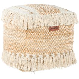 Beliani POUF Hellbeige Alupola