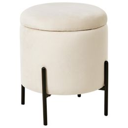Beliani POUF Hellbeige Wenona