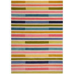 KADIMA DESIGN WOLLTEPPICH DERWENT, gestreift, Bunt, 200 x 290 cm