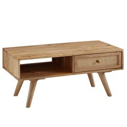 KADIMA DESIGN COUCHTISCH Mango-Holz Massiv mit Ablagefl&auml;che
