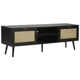 Beliani TV-M&Ouml;BEL Schwarz/Beige Opoco