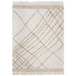 KADIMA DESIGN NATURTEPPICH handgewebt VYNE, abstrakt, Beige-Natur, 120 x 170 cm