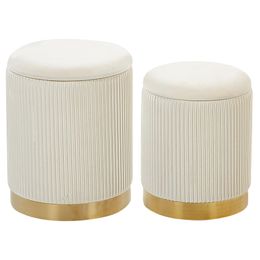 Beliani POUF Miramar 35-31/35-31/44-39 cm