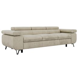 3-SITZER SOFA PETER - Beige Velvet