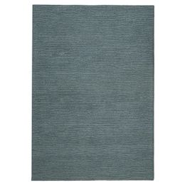 KADIMA DESIGN WOLLTEPPICH ALNE, einfarbig, T&uuml;rkis, 120 x 170 cm
