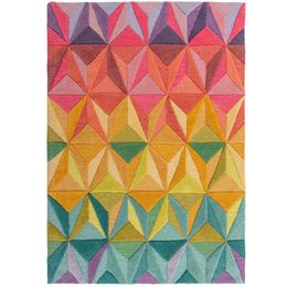 KADIMA DESIGN TEPPICH aus Wolle DERWENT in Bunt, geometrisch, 120 x 170 cm