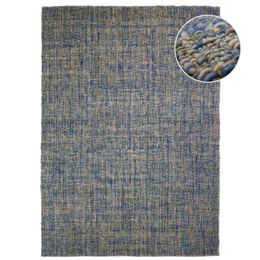 KADIMA DESIGN TEPPICH aus Wolle OTLEY in Blau, einfarbig, 120 x 170 cm