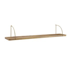 KADIMA DESIGN WANDREGAL TEVERE Mango Massivholz Eisen Industrial, Beige 120x22x25 cm