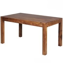 KADIMA DESIGN ESSTISCH Massivholz Akazie Rechteckig Handgefertigt NAKO, Braun 140x80x76 cm