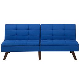 Beliani 3-SITZER-SCHLAFSOFA Polyester Blau Ronne
