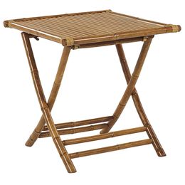Beliani KLAPPTISCH Bambusholz 70/70 cm klappbar Molise