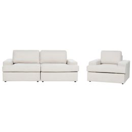 Beliani 4-SITZER-SOFA SET hellbeige Alla