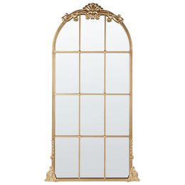 Beliani WANDSPIEGEL gold Metall Fenster 66/124 cm Noidan
