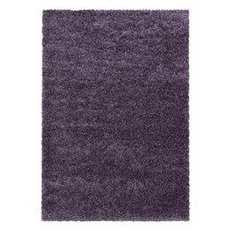 KADIMA DESIGN TEPPICH Hochflor SPREE in Violett, einfarbig, 240 x 340 cm