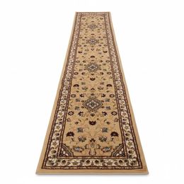 KADIMA DESIGN TEPPICH GLAZERT, klassisch-floral, Braun, 60 x 230 cm
