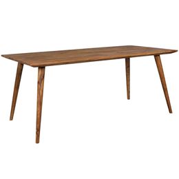 KADIMA DESIGN ESSTISCH Massivholz Braun Landhausstil Handgefertigt, Braun 180x80x76 cm