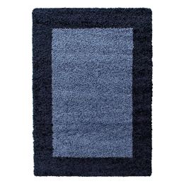 KADIMA DESIGN HOCHFLORTEPPICH RHEIN, mit Bord&uuml;re, Marineblau, 300 x 400 cm