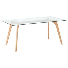 Beliani ESSTISCH Glas 180/90 cm Hudson