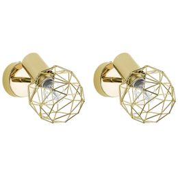 Beliani WANDLEUCHTE 2er-Set Chenab 11/11/17 cm Wandlampe