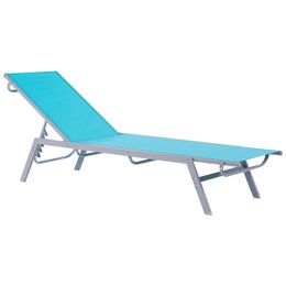 Beliani GARTENLIEGE Blau Noli