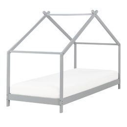 Beliani KINDER-HAUSBETT Grau 90-200 cm Orlu