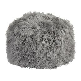 Beliani POUF Grau Tukki