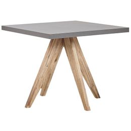 Beliani GARTENTISCH Faserzement grau 90/90 cm Olbia