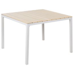 Beliani GARTENTISCH Kunstholz beige 95/95 cm Prato