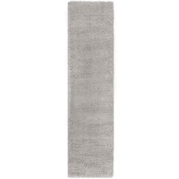 KADIMA DESIGN TEPPICH LYNE, einfarbig, Grau, 60 x 230 cm