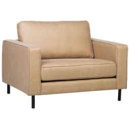 Beliani SESSEL Lederoptik beige Savalen