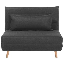 Beliani 1-SITZER-SCHLAFSOFA Polyester Grau Setten
