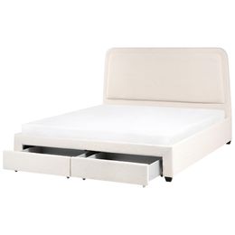 Beliani BETT 180/200 cm Cremewei&szlig; Sardent