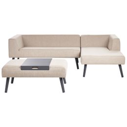 Beliani LOUNGE-SET 4-Sitzer Beige Sorrivo II