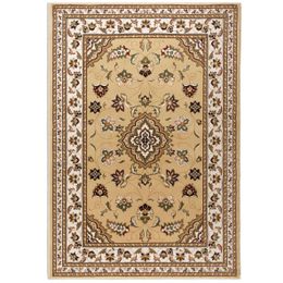KADIMA DESIGN TEPPICH GLAZERT, klassisch-floral, Braun, 200 x 290 cm