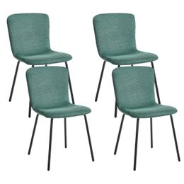 Beliani ESSZIMMERSTUHL 4er-Set Gr&uuml;n Caldwell