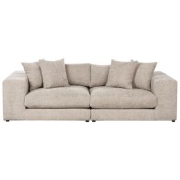 Beliani 3-SITZER-SOFA taupe mit Kissen Glorvika II