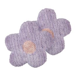 Beliani DEKOKISSEN 2er-Set Violett 30/30 cm Sorrel